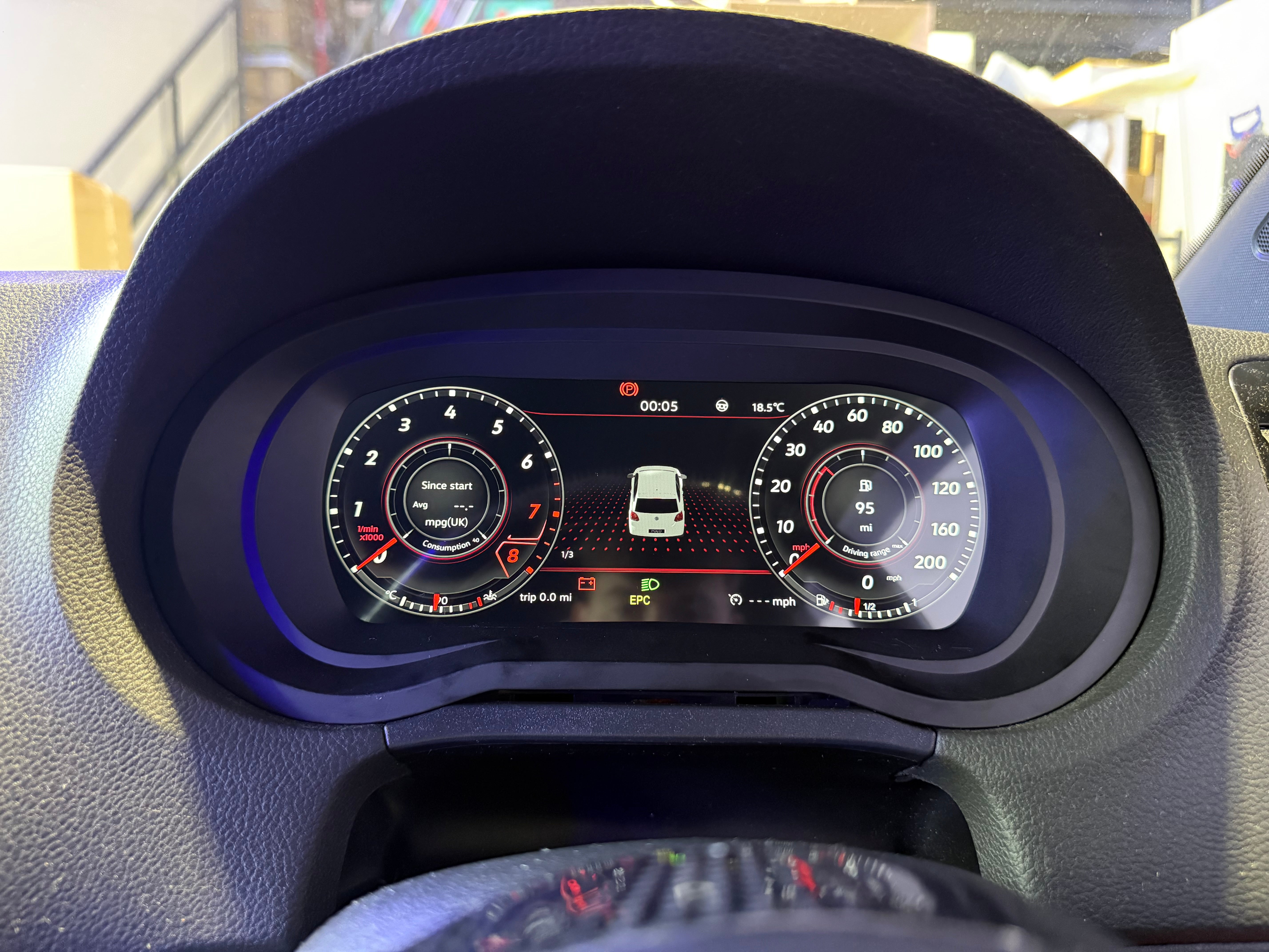 Volkswagen Polo MK5 (2009-2017) 9" Digital Instrument Cluster – LCD Up