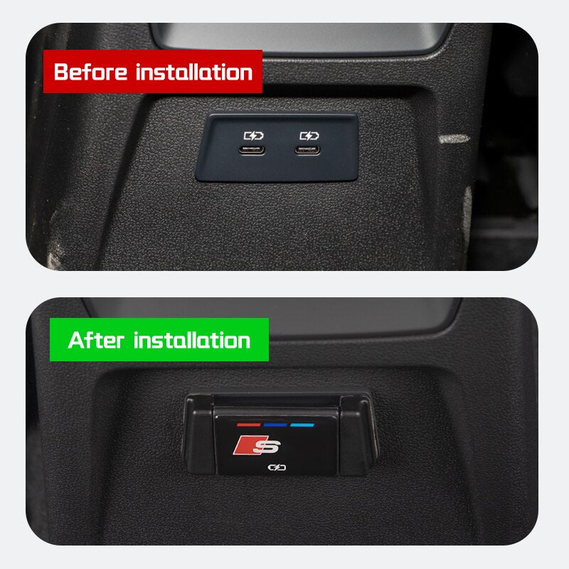 Audi A3 / S3 / RS3 8Y Rear Seat USB Protection Cover (2020+ Models)