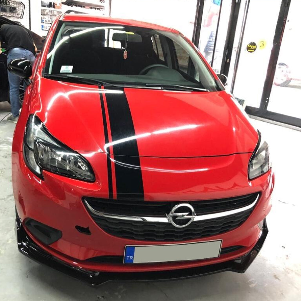 Vauxhall / Opel Corsa E 3 Piece Front Splitter in Gloss Black (2014