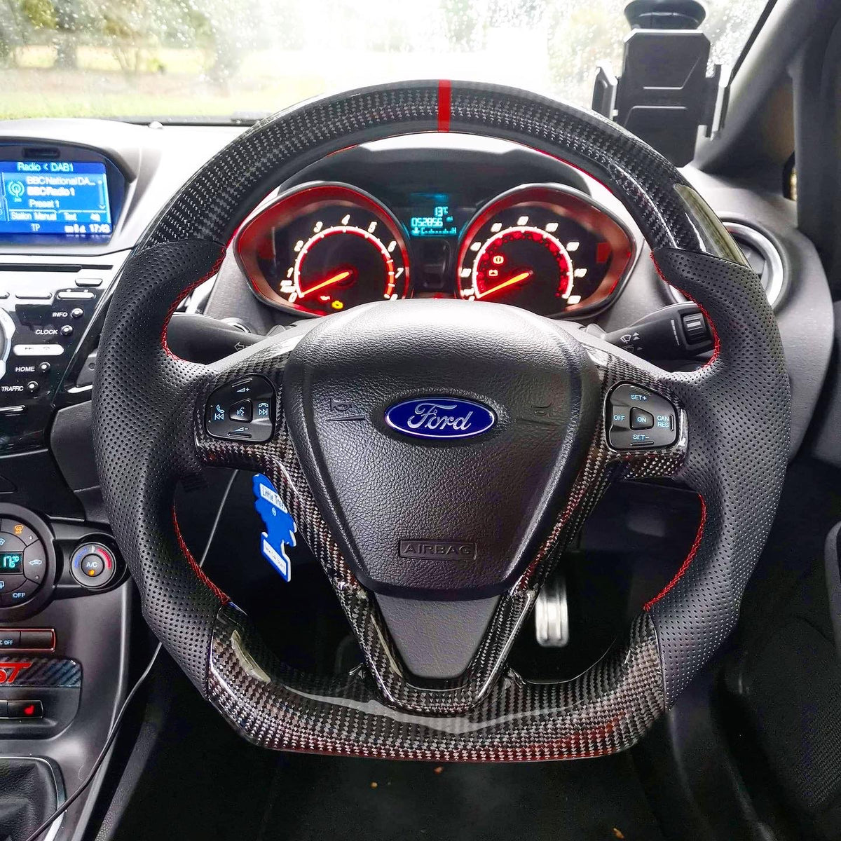 Ford Fiesta Carbon Fibre Custom Steering Wheel (MK7 / MK7.5 - 2009 to